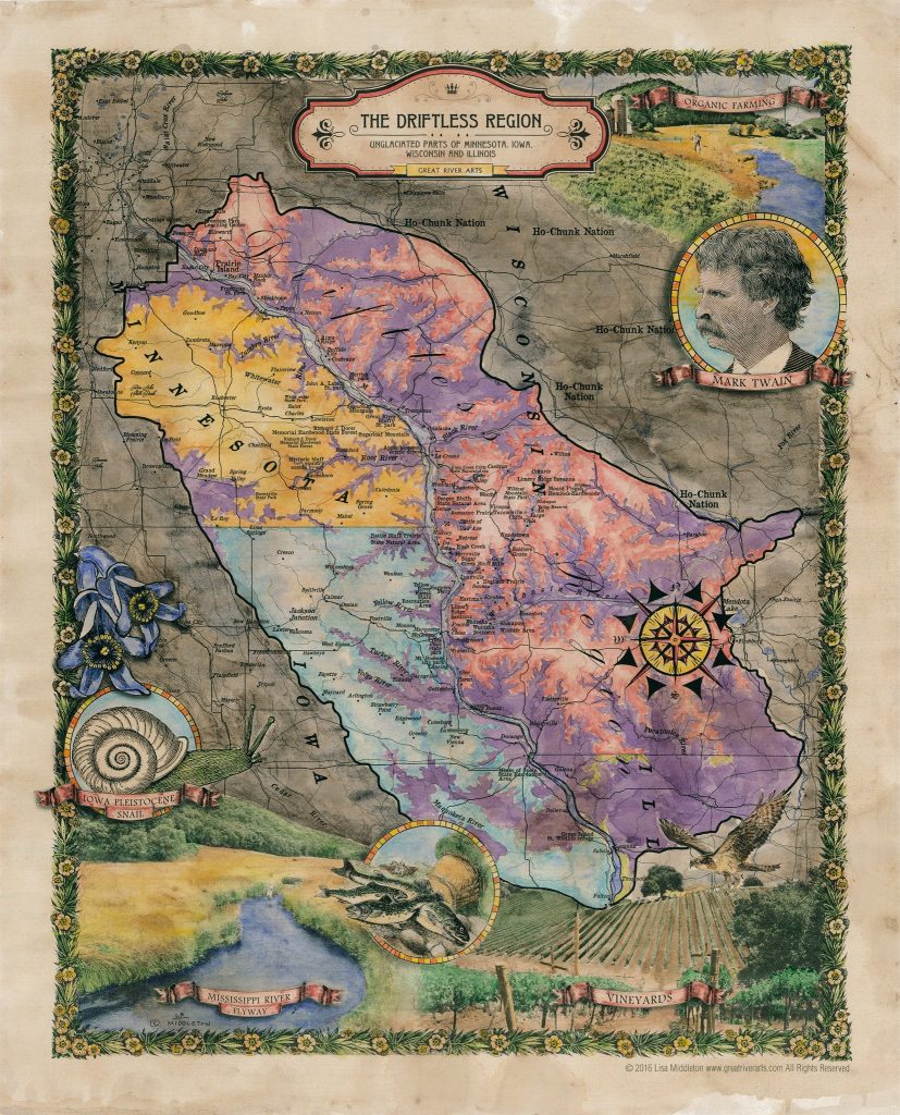 Travel Tuesday Map Feature: 148 The Driftless Region Map Designed by ...