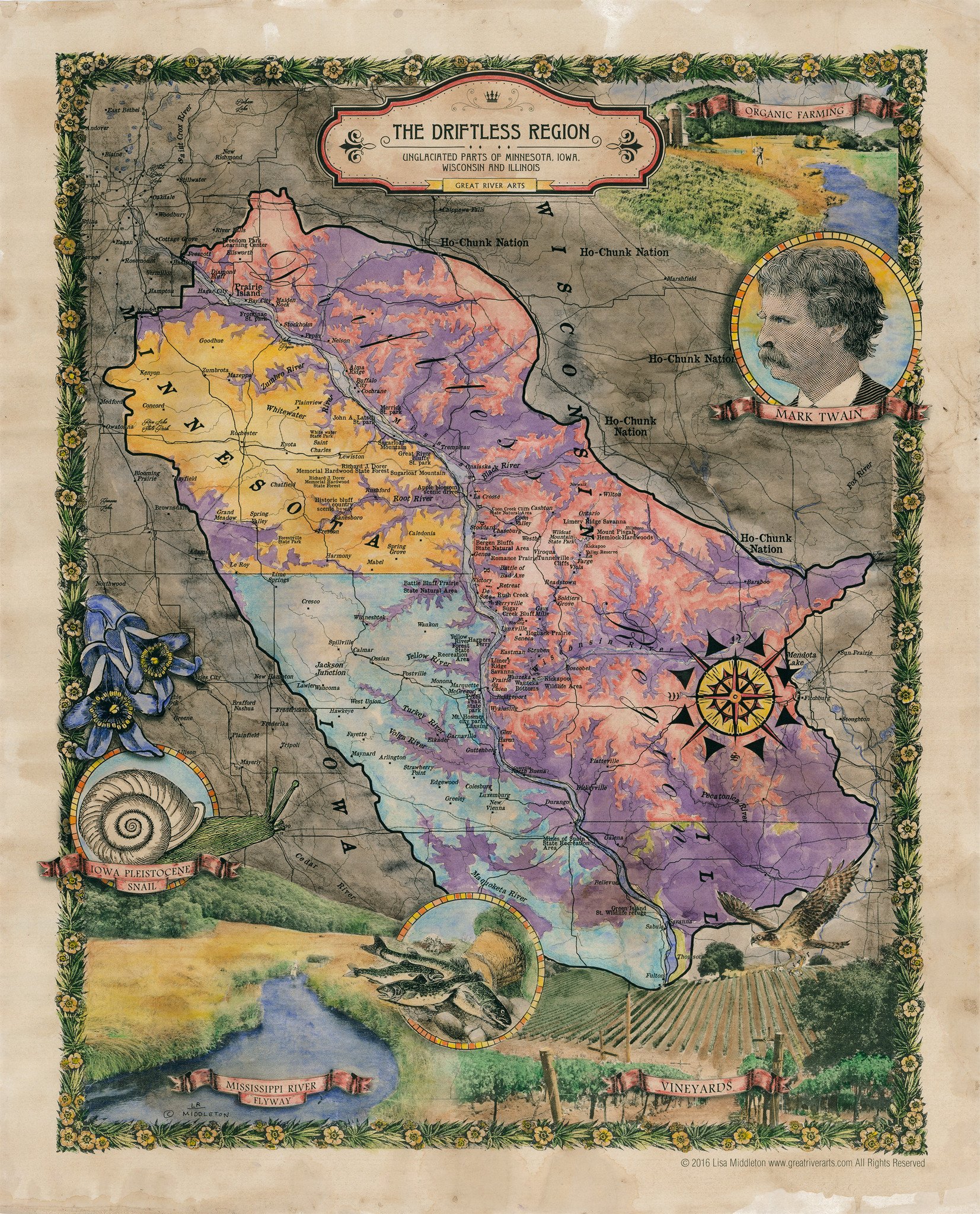 Travel Tuesday Map Feature: 148 The Driftless Region Map Designed by ...